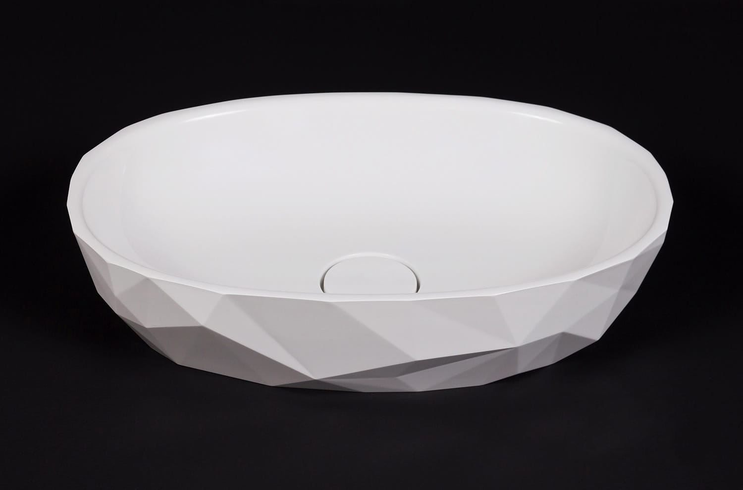 Aufsatz-Waschbecken DIANA-56, oval weiß | Quentis Badmöbelshop