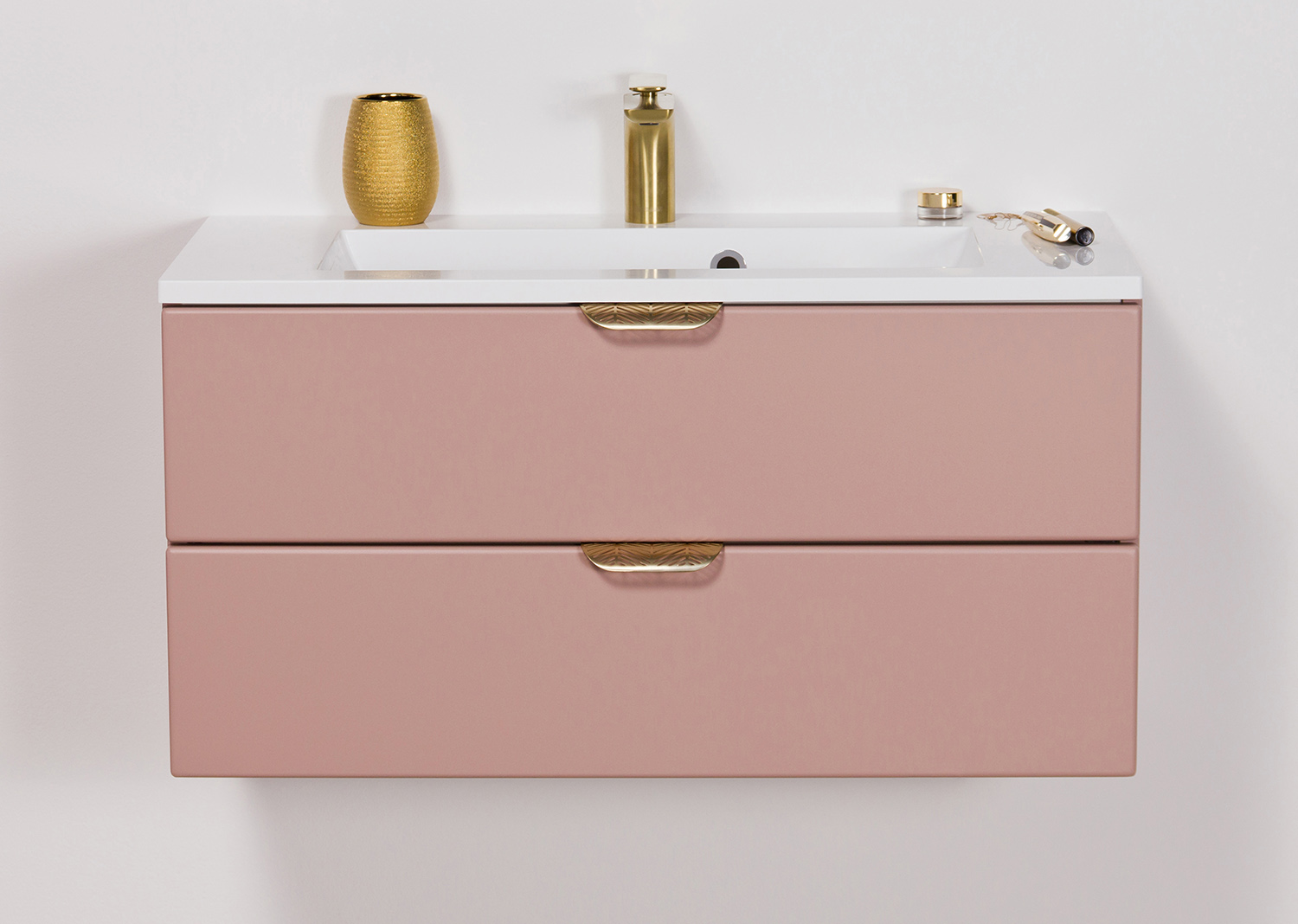 Badmöbel MAGNOLIA 80 cm, Waschtischunterbau inkl. Gussmarmorbecken ...